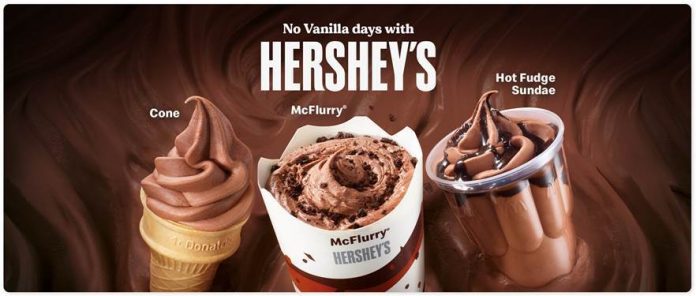 McDonald's HERSHEY'S is back with its chocolate cone & you get a free ...