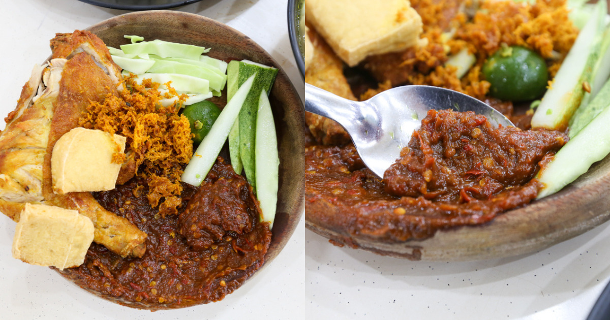 Pondok Pantai Timur: Beautifully presented ayam penyet with sambal ...