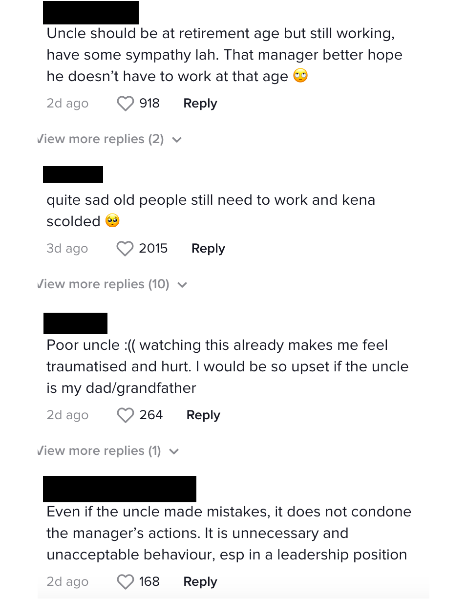 MOS Burger staff loudly slams items in store after elderly employee ...