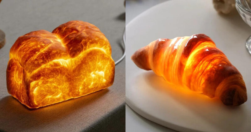 Yukiko Morita makes lamps & clocks out of real bread
