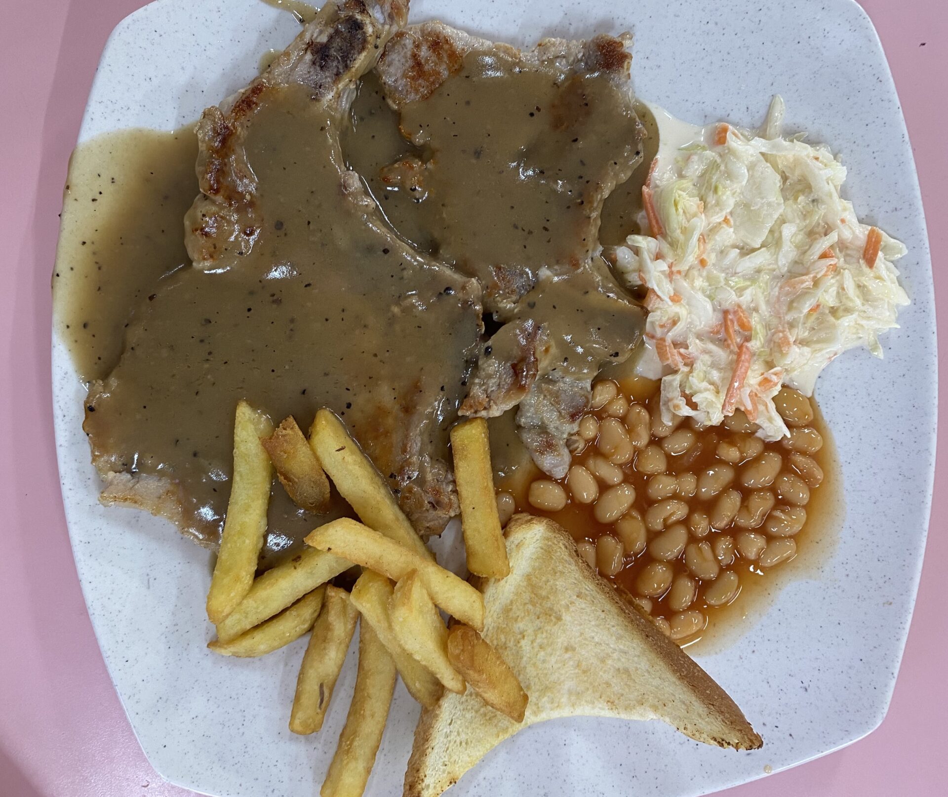 New in town: KK Western Food — $7.50 Traditional Chicken & Pork Chop