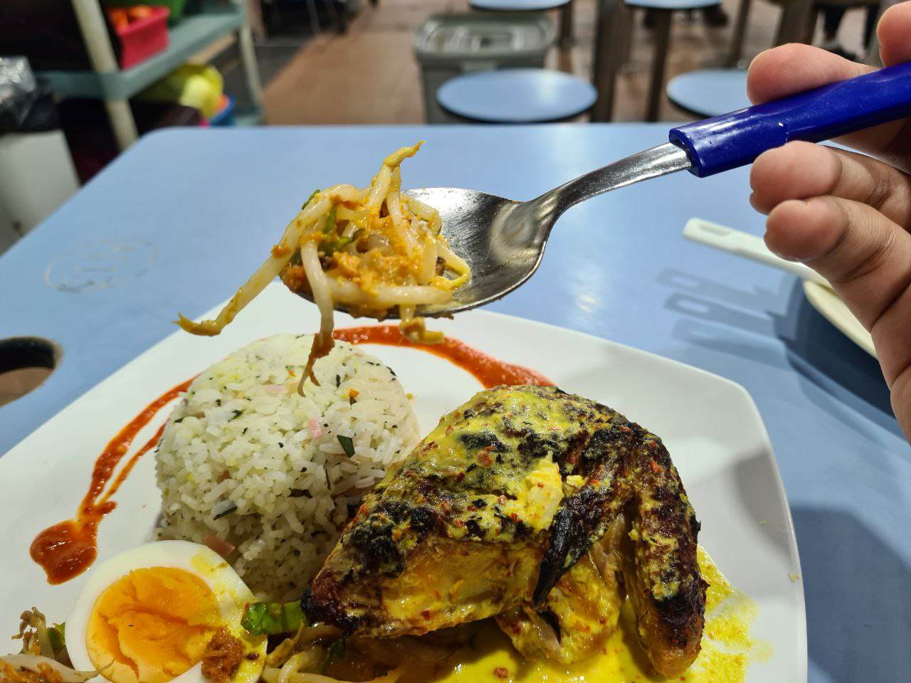 The Little Red Hen: Authentic and rare herb-infused Nasi Ulam at Amoy ...